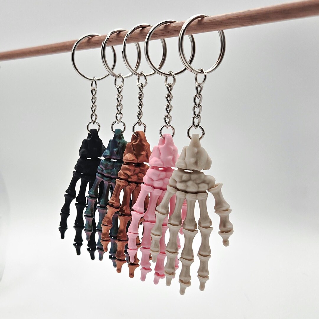 Skeleton Hand Keychain | Halloween Accessories | Gothic Gift for Spooky ...