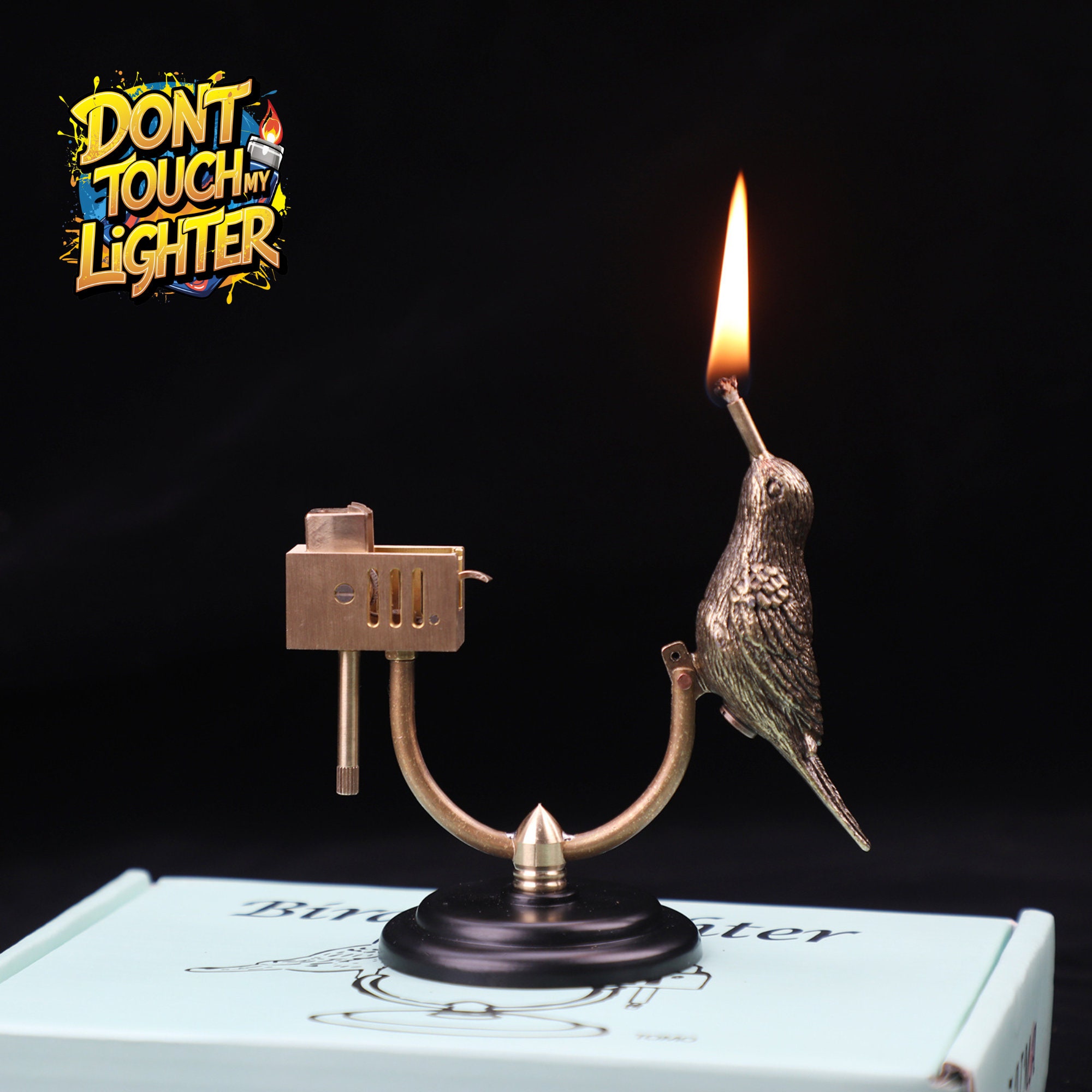 Authentic Retro Rare Lighter Copper Vintage Bird Tabletop Kerosene ...