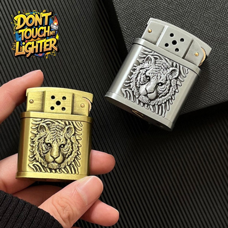 Unique Tiger Kerosene Lighter Retro Brass Lighter Constantine Metal ...