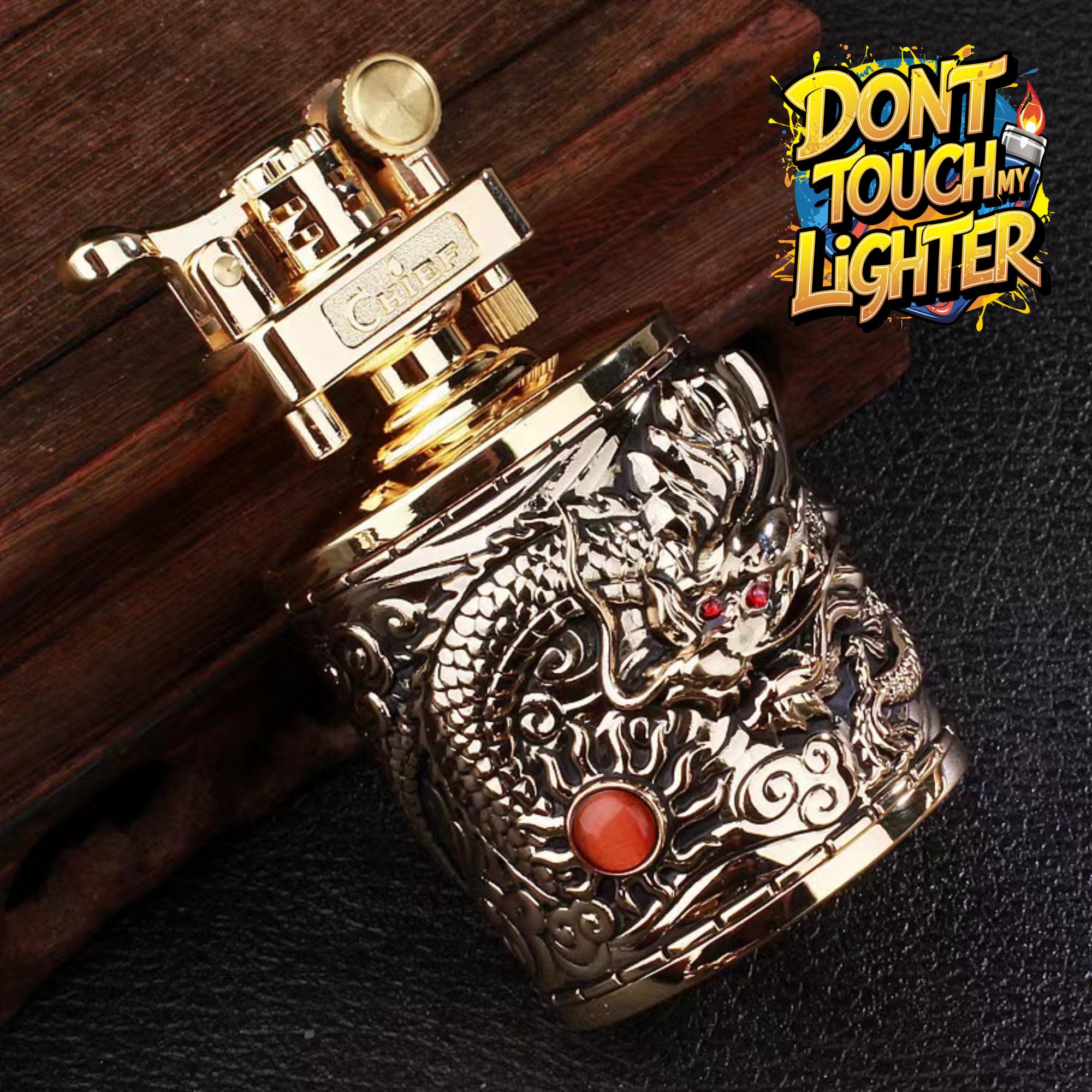 Classic Metal Dragon Lighter Gold Dragon Windproof Lighter Silver ...
