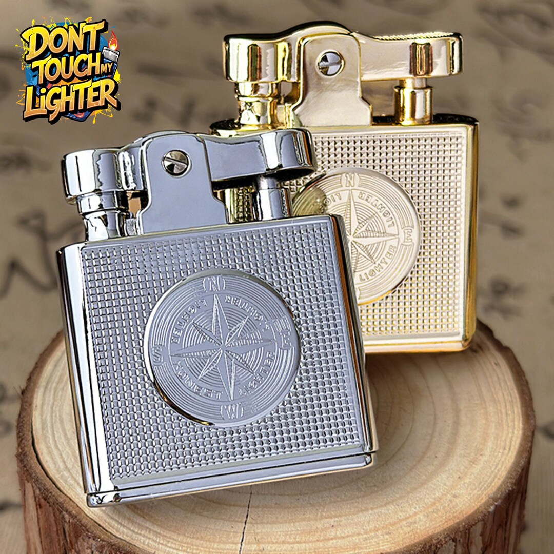 Elegant Retro Brass Lighter Luxury Gasoline Lighter Press Kerosene ...