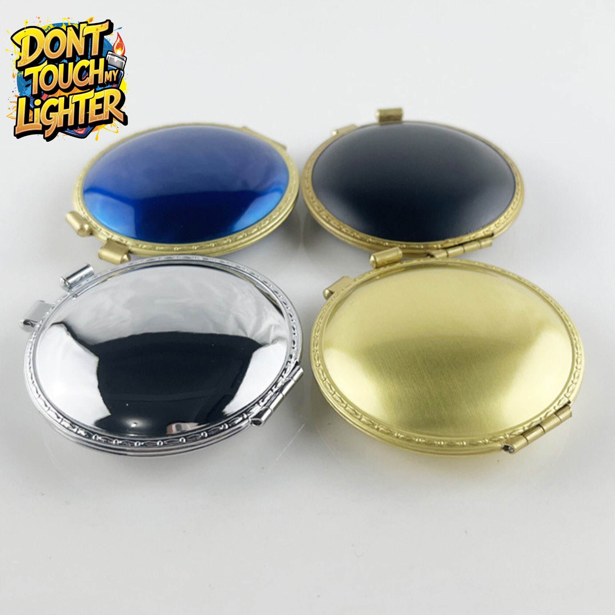 Ultra-thin Portable Compact Powder Lighter Compact Antique Lighter ...