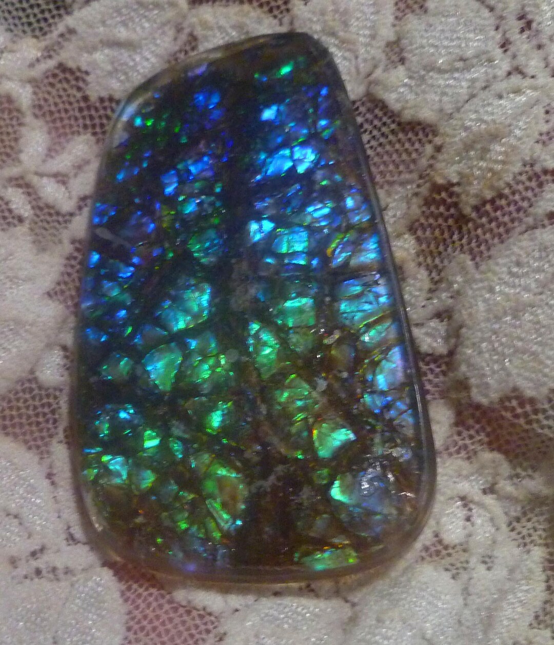 58x33mm PURPLE BLUE Dragon Scale AMMOLITE Ammonite Gemstone Specimen ...