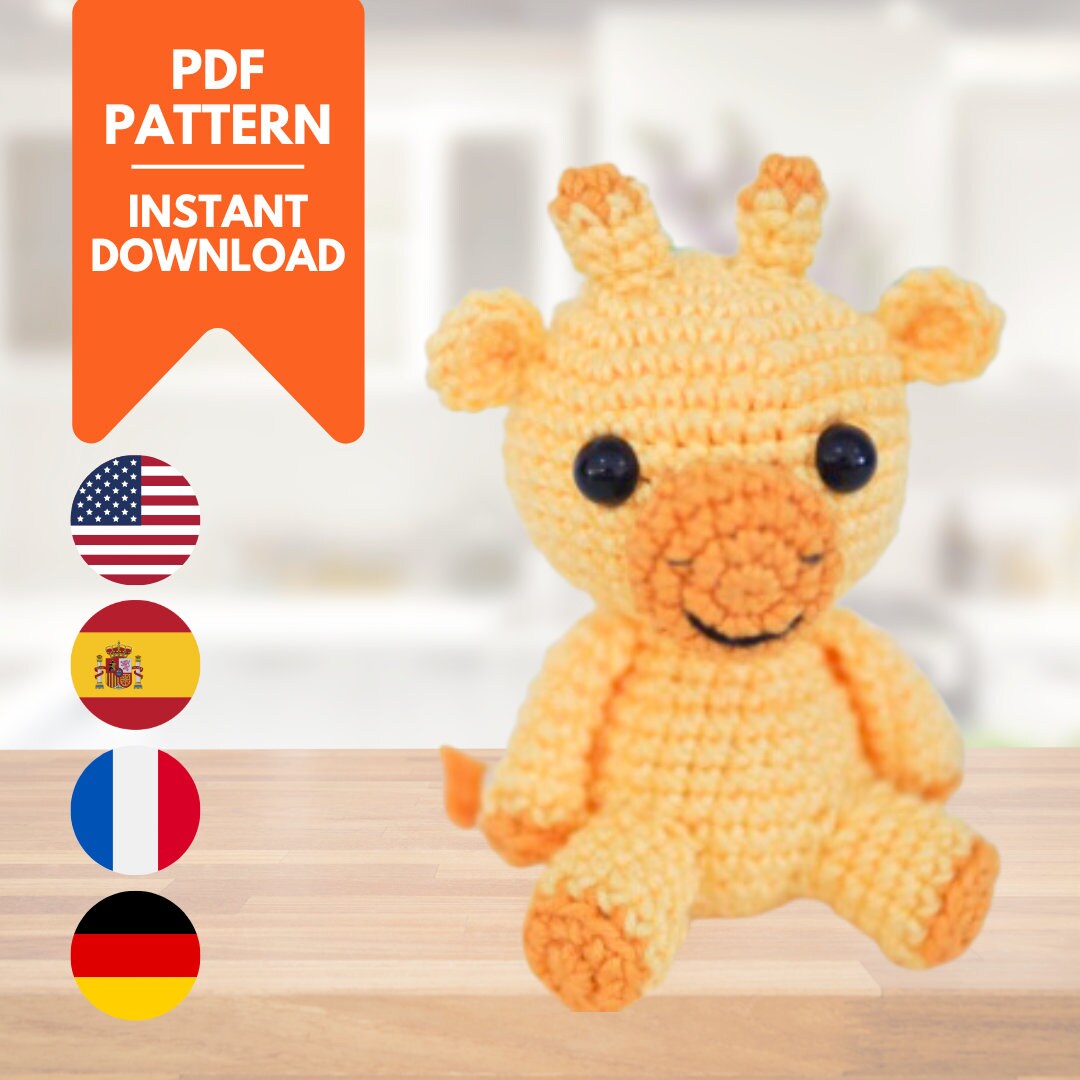 No Sew Giraffe Crochet Pattern, Amigurumi Cute Giraffe Pattern, Crochet ...