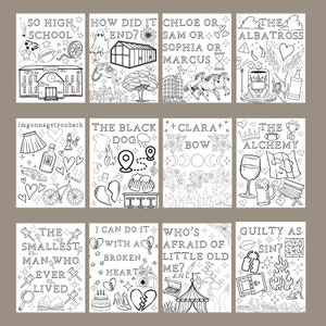 Swift Inspired Coloring Book TTPD PDF Instant Download Party Ideas ...