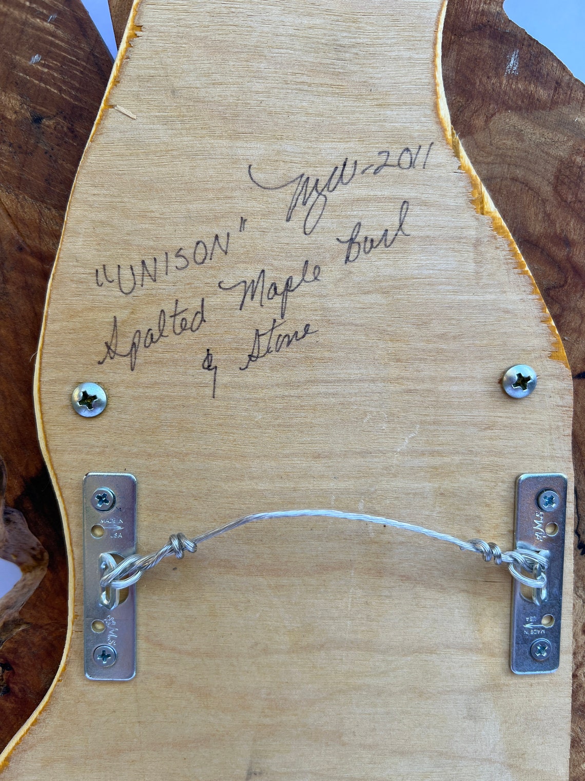Unison 2011 by Marguerite Wagner Hand Carved Salvage Hardwood 33"x 15 ...
