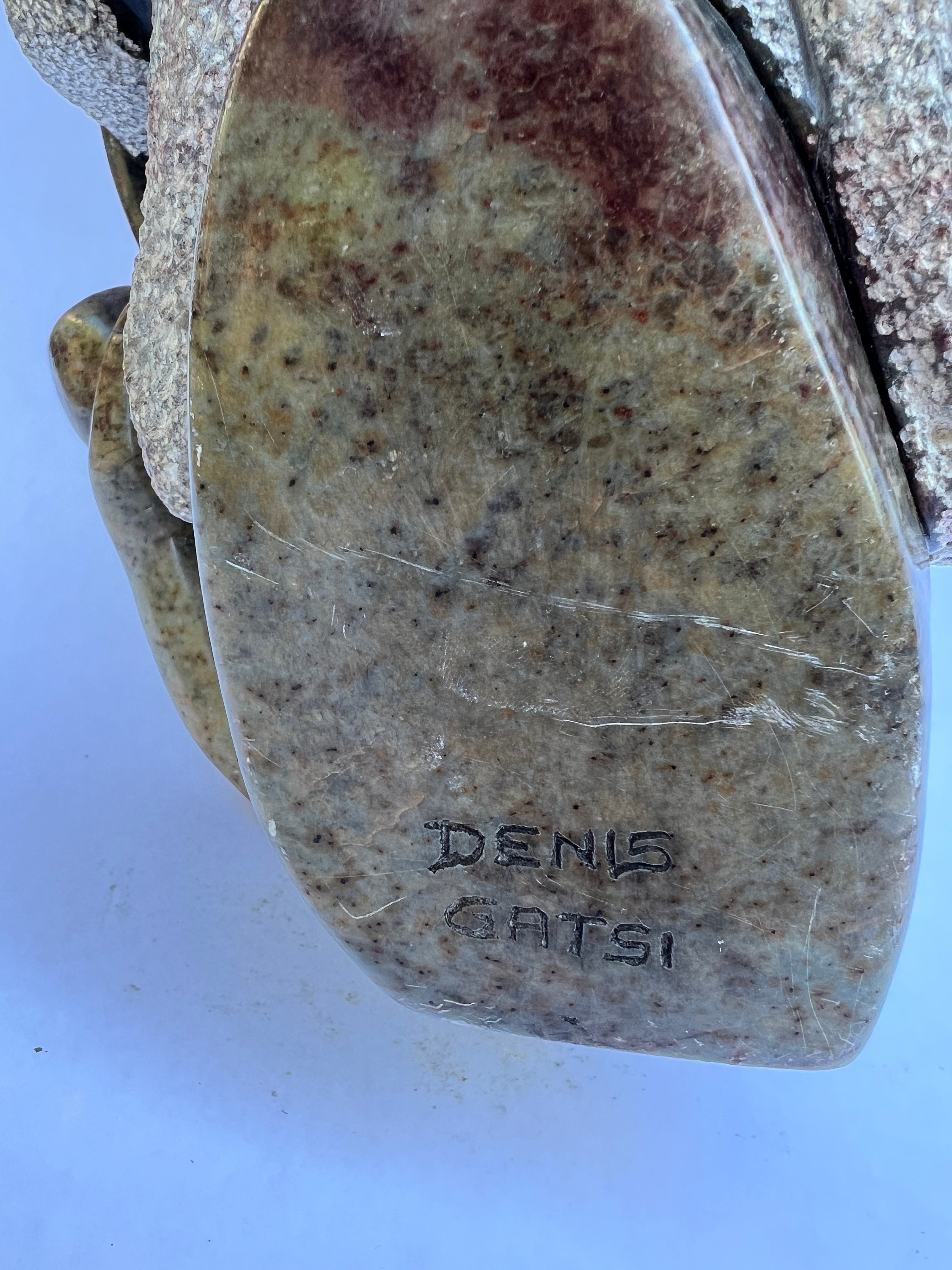 Denis Gatsi Rasta Man Shona Stone Carved Male Bust Handmade in Zimbabwe ...