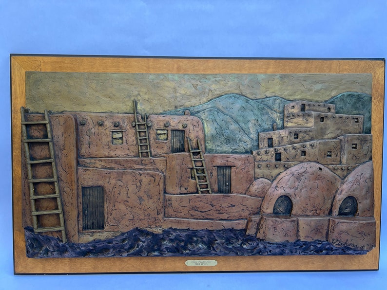 Philip Vickers Taos Pueblos Two Matrix Metal Art Sculpture - Etsy