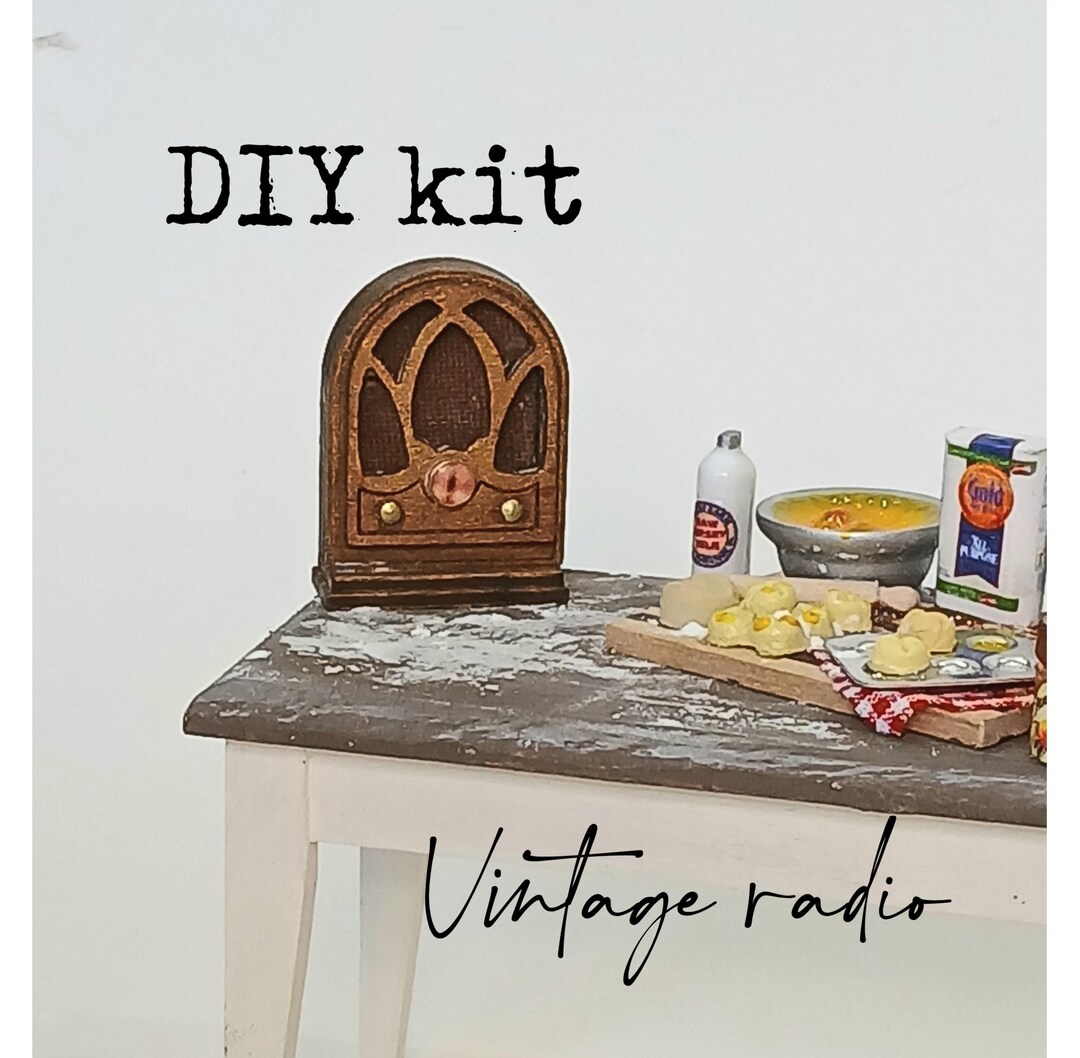 DIY Kit of a Vintage Radio, Scale of 1:12. Perfect for Crafting Your ...