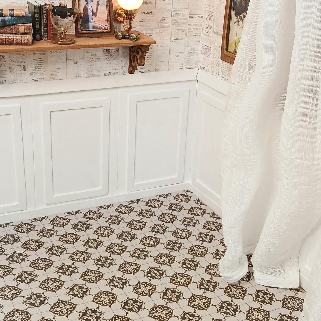 1:12 Scale Miniature Floor Tiles or Wall Ceramic for Dollhouses or ...