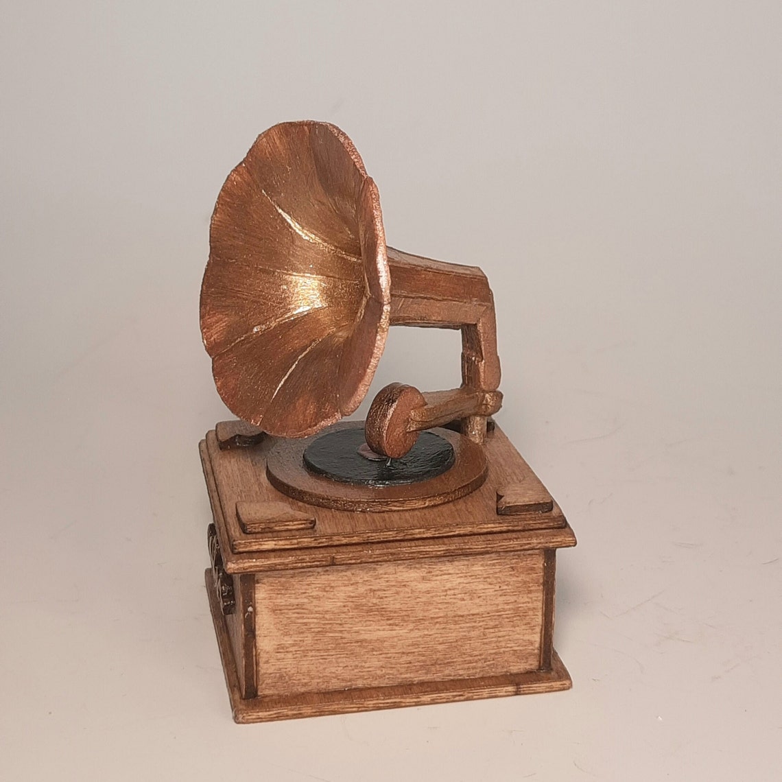 Vintage Gramophone Dollhouse Miniature on a Scale of 1:12, Handmade and ...