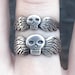 Mini Taphophile Ring in Sterling Silver Memento Mori Skull - Etsy