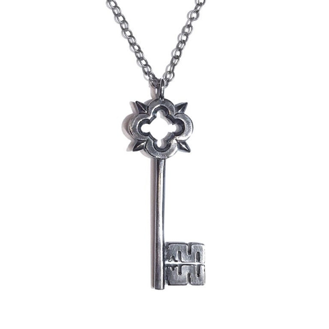 Skeleton Key Necklace in Sterling Silver - Etsy