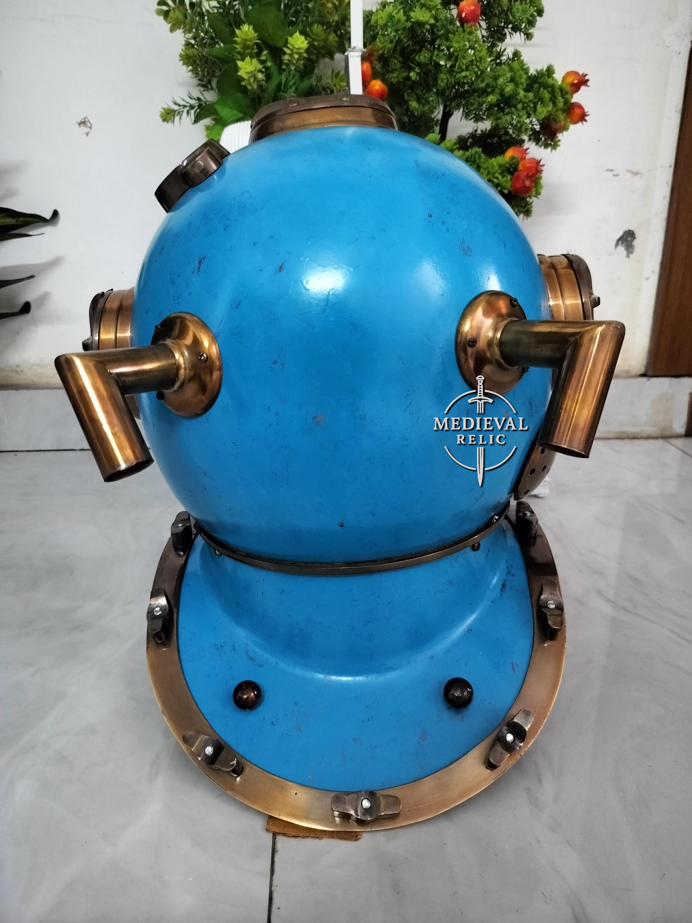 Diving Helmet Mark V Deep Sea US Navy Scuba Marine Divers Helmet ...