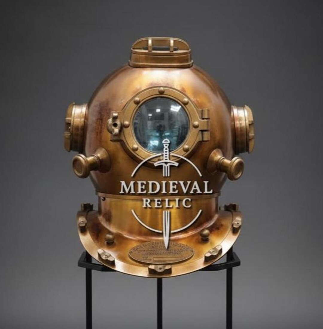 Brass Diving Helmet Replica, Nautical Maritime Decor, US Navy Mark V - Etsy