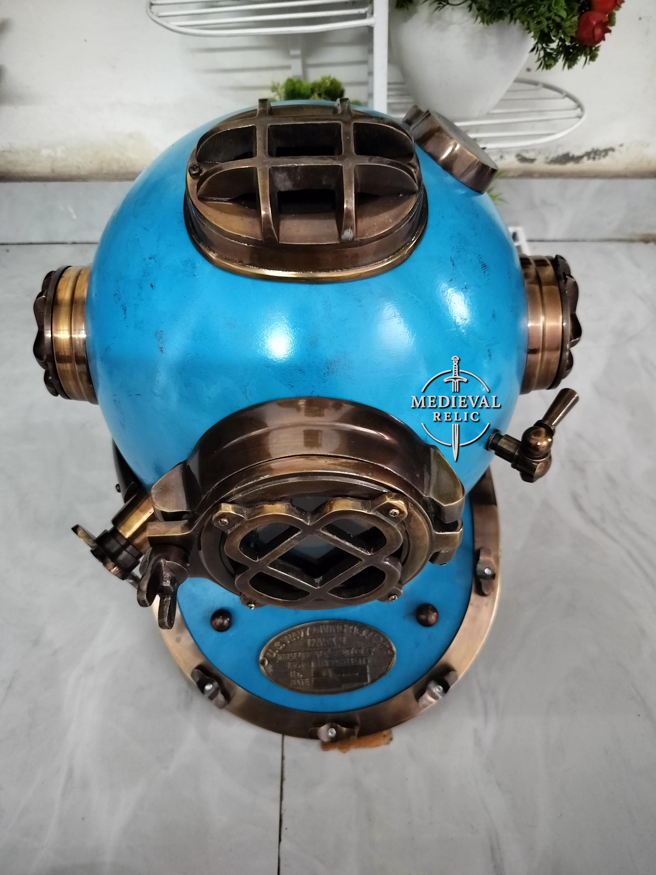 Diving Helmet Mark V Deep Sea US Navy Scuba Marine Divers Helmet ...