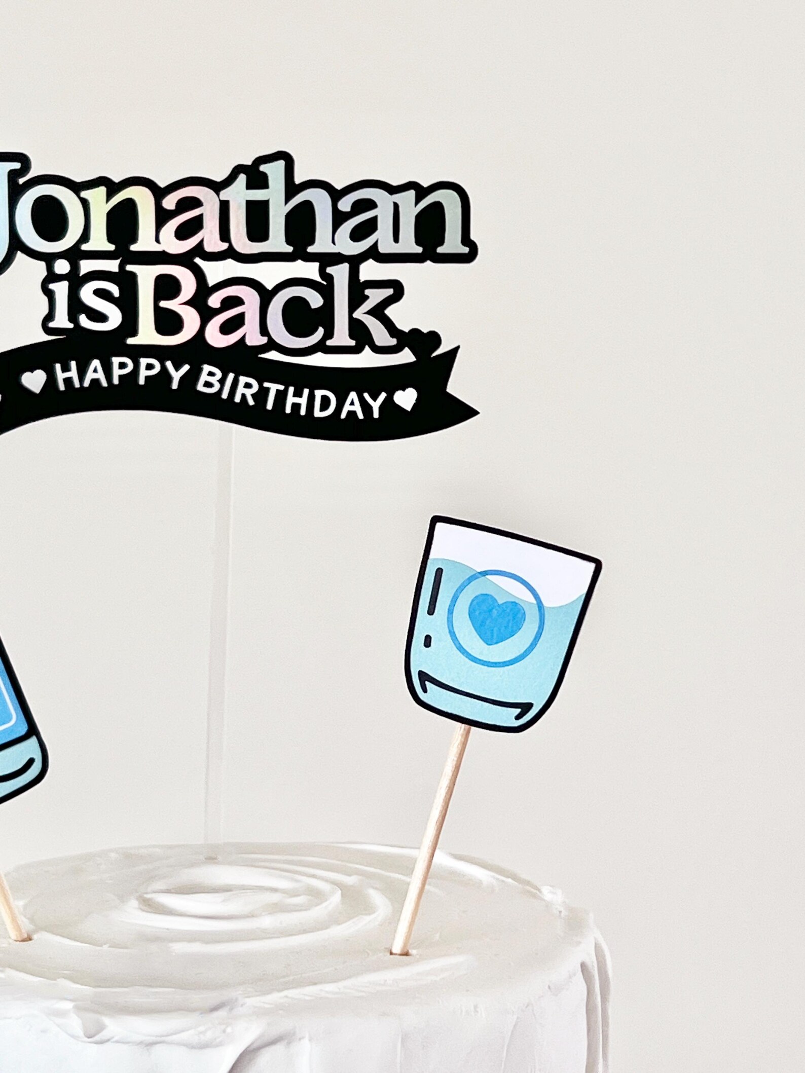 Korean Cake Topper, Custom Personalized Cake Topper, Soju Topper,jinro ...