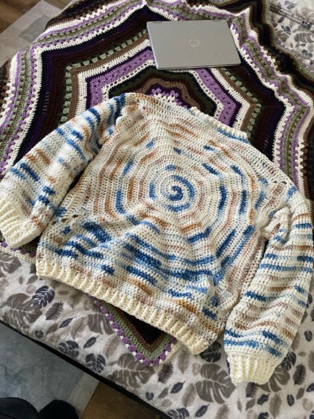 Swirl Crochet Sweater - Etsy