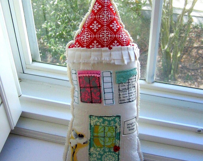House Pillow Home Pillow Flower Pillow Happy Home House - Etsy