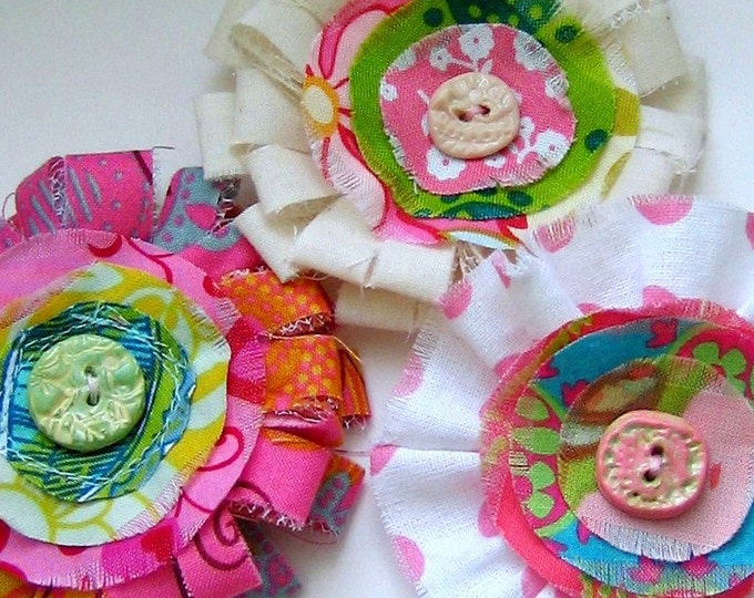 Fabric Flowers, Ruffle Flowers, Button Flowers, Looped Fabric Flowers ... Fabric Flowers, Ruffle Flowers, Button Flowers, Looped Fabric Flowers ...