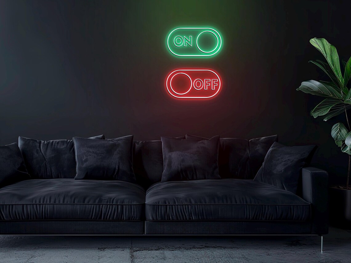 Custom Neon LED Signs, ON OFF Sign, Wall Decor for Gaming Setup, Gift ...
