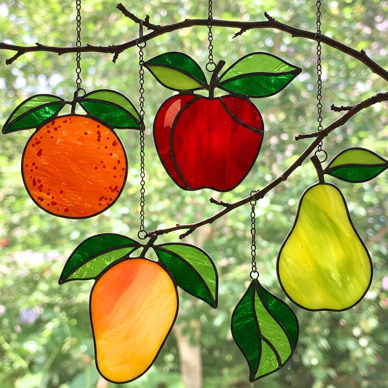Orange Stained Glass - Etsy