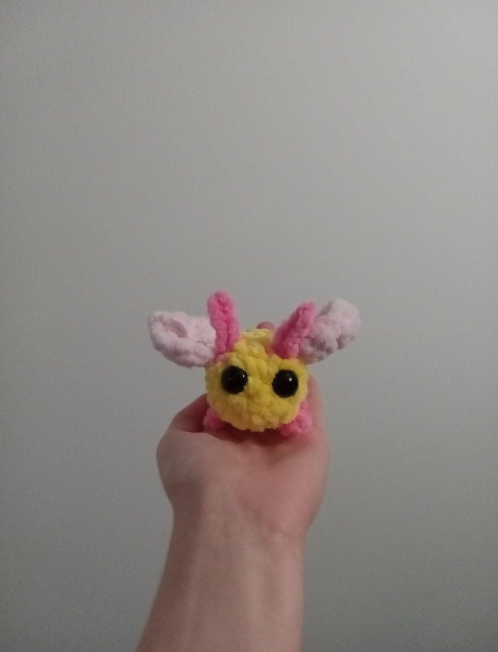 Cute Rosy Maple Moth Crochet Plush - Etsy