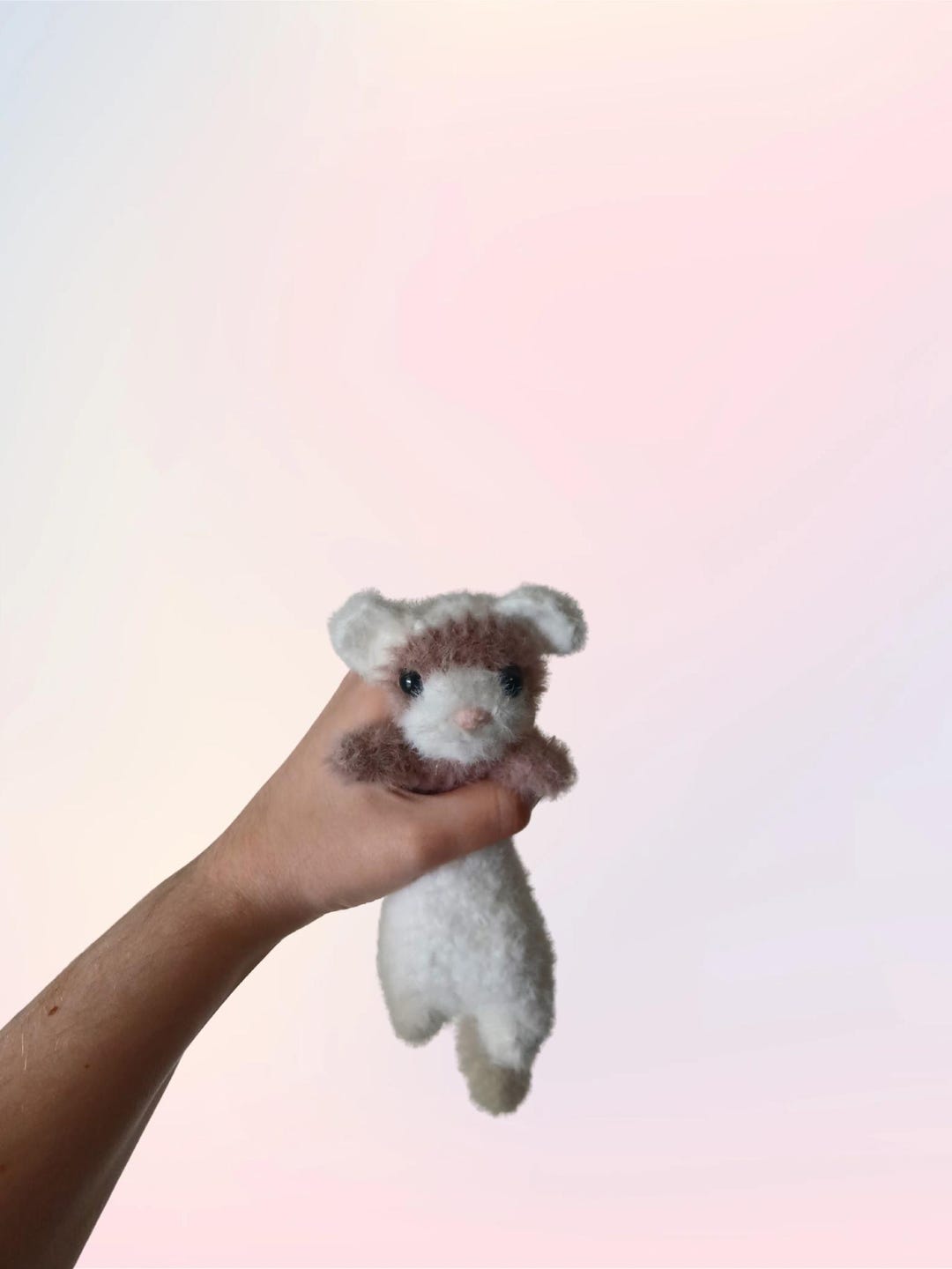 Crochet Weighted Ferret Plushie, Fuzzy Ferret Stuffed Animal - Etsy