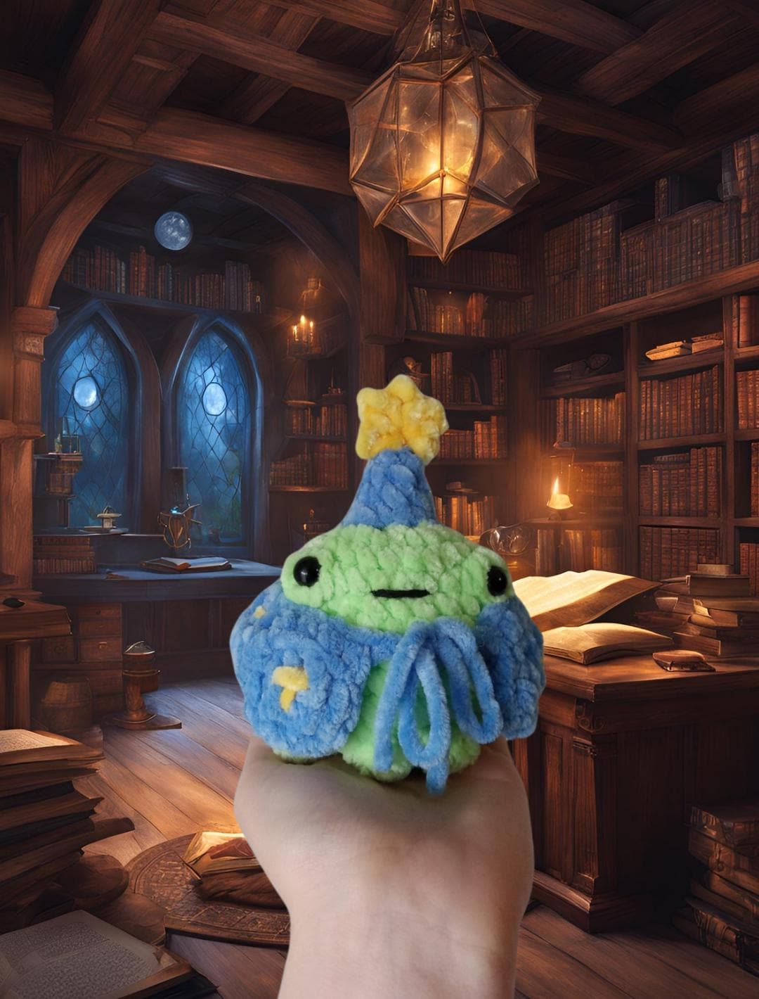 Crochet Wizard Frog Plush: Handmade Whimsical Decor - Etsy