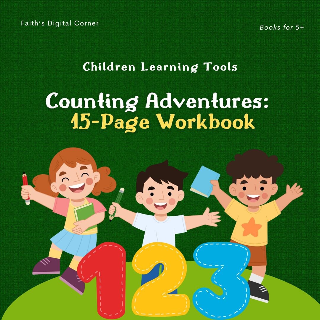Children Learning Tools: Counting Adventures_15-page Workbook learn How ...