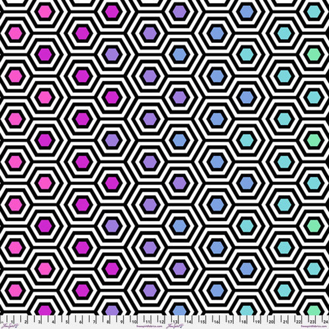 108 Wide Hexy Rainbow in Ink Color by Tula Pink - Etsy