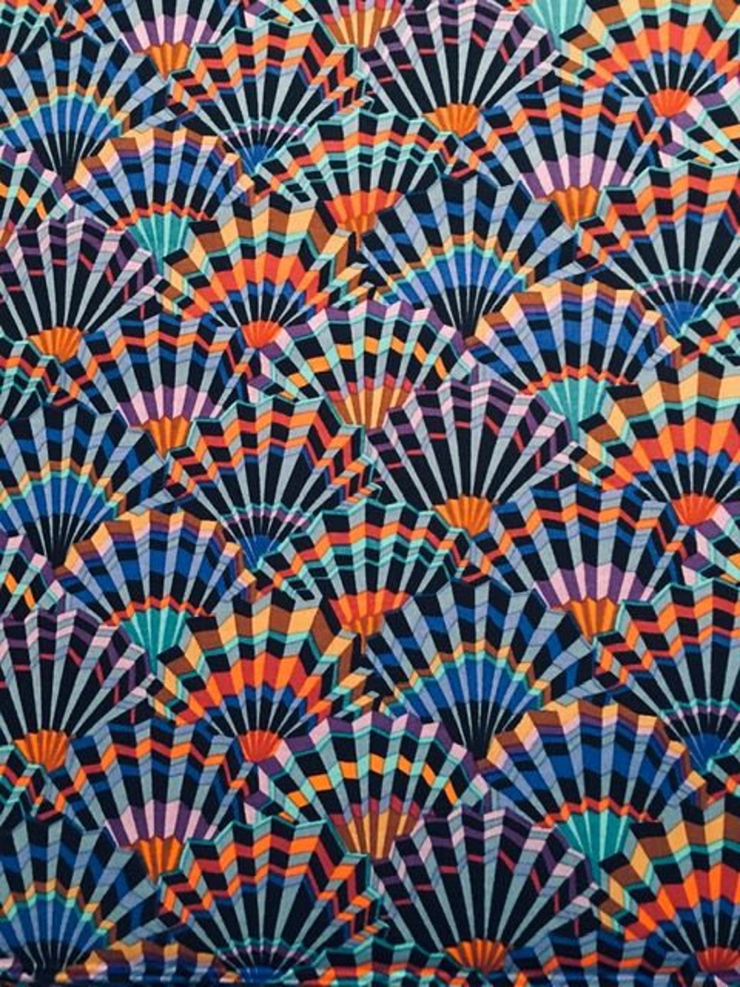 2 Yds Paper Fans in Black From Kaffe Fassett - Etsy