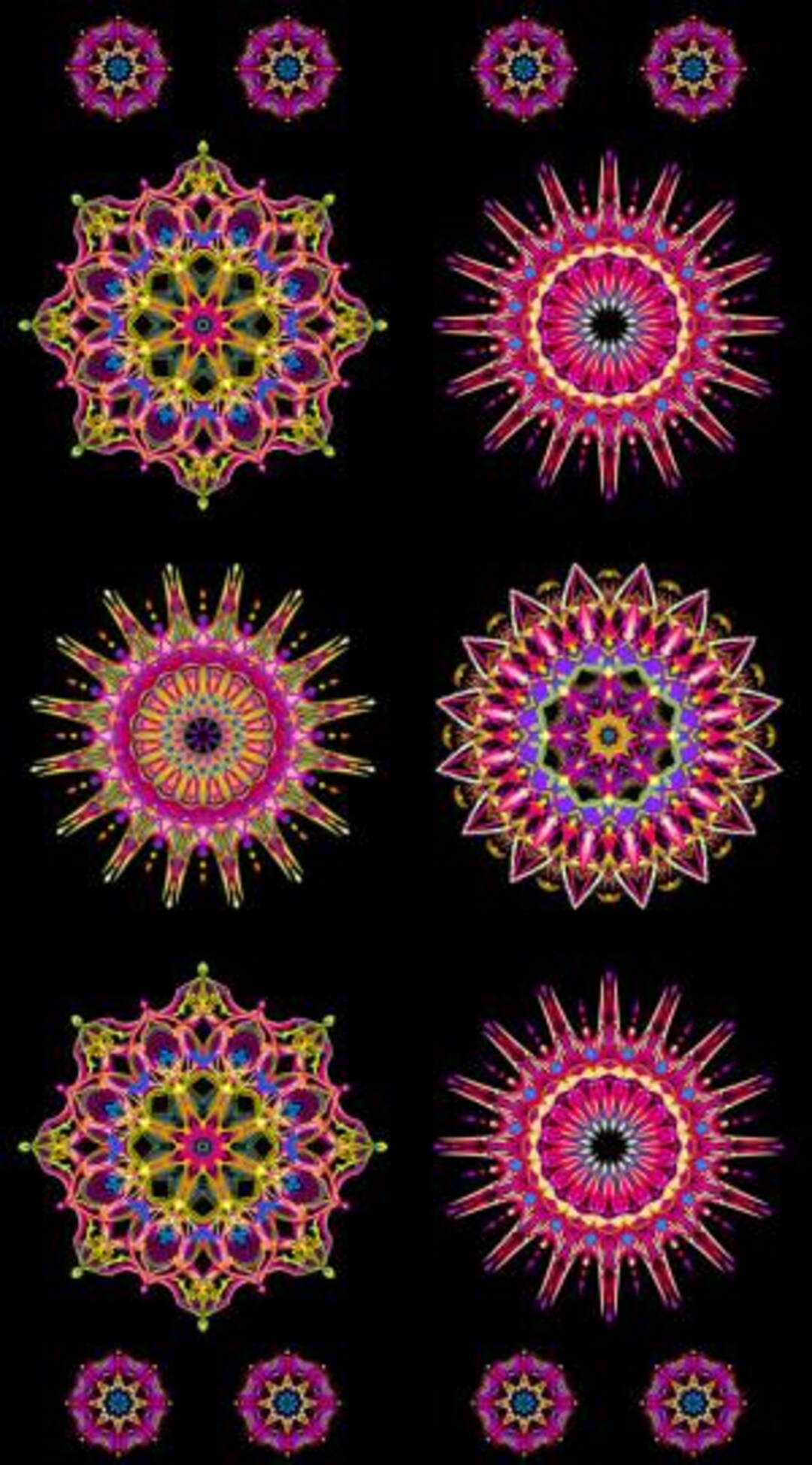 Needle Stars Panel in Magenta by Paula Nadelstern. - Last One - Etsy