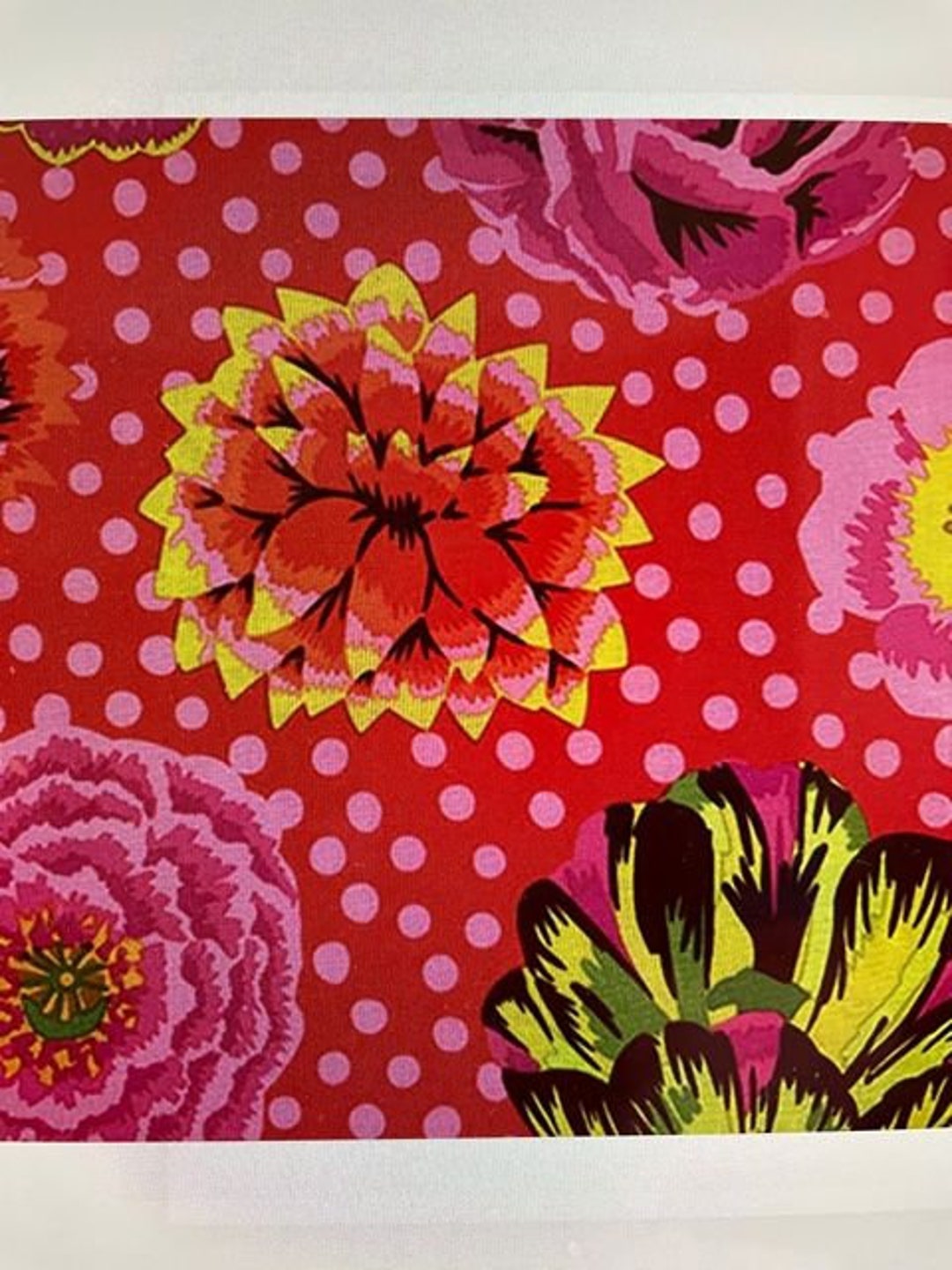 2 Yds. Big Blooms in Red From Kaffe Fassett Restocked - Etsy
