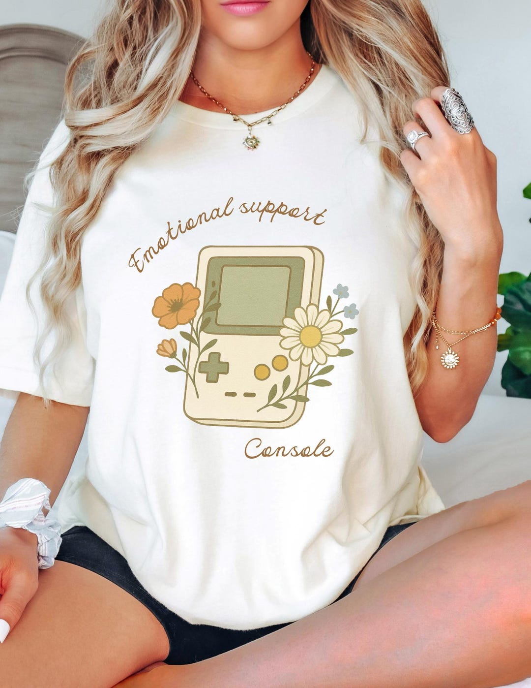 Emotional Support Console T-shirt: Retro Gamer Girl Tee - Etsy