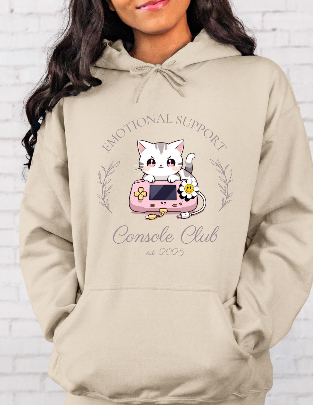 Emotional Support Console Cat Hoodie - Cozy Gamer Girl Tee - Etsy