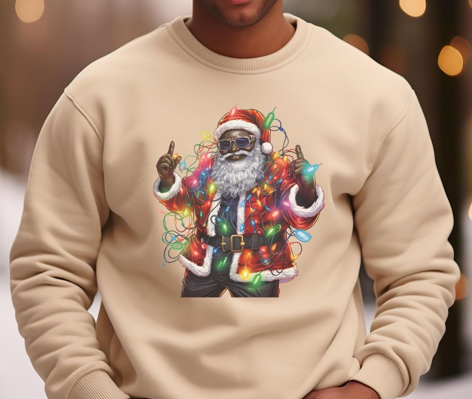 Dope Black Santa Sweatshirt Urban Melanin Christmas Gift - Etsy