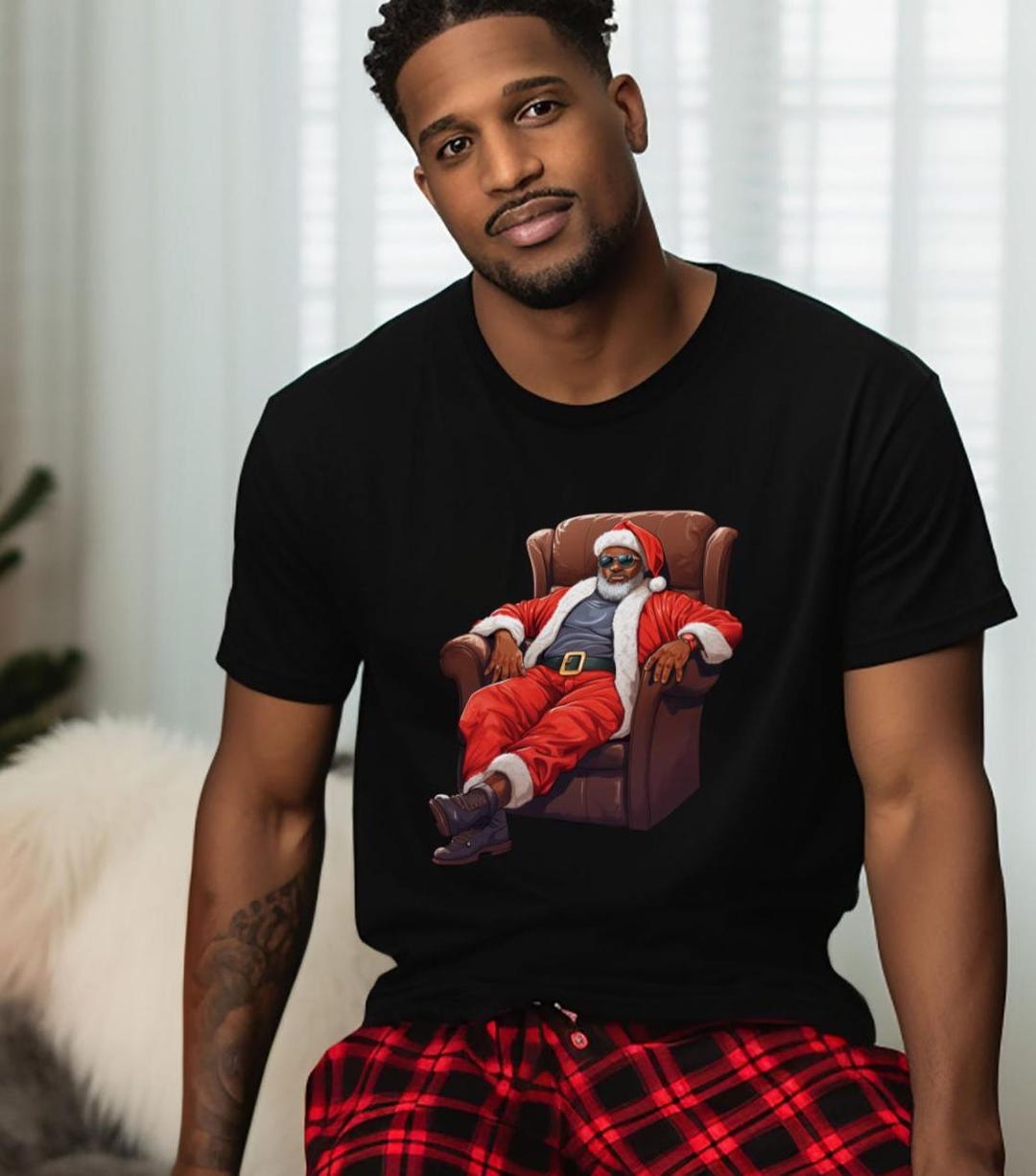 Dope Black Santa T-shirt | Melanated Christmas Holiday Tee - Etsy