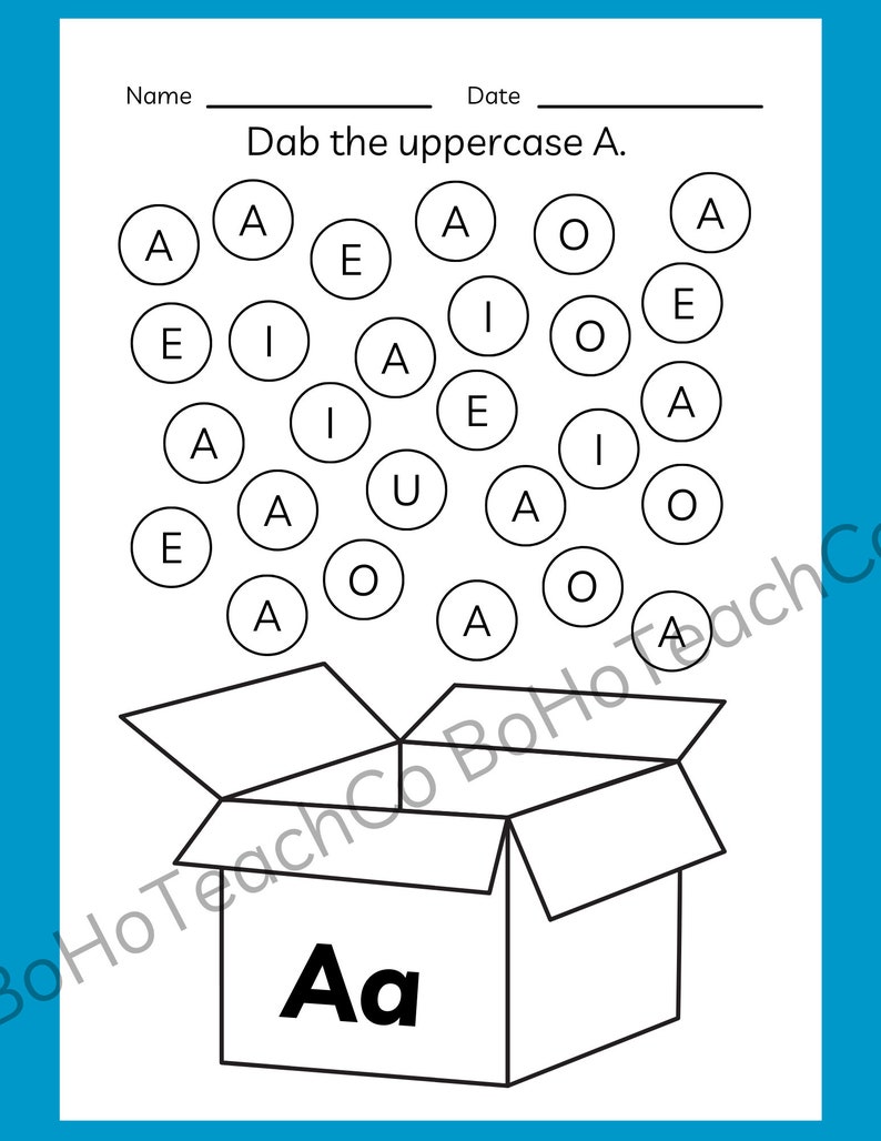 Letter of the Week Worksheets Printable, Alphabet Busy Book, Learning ...
