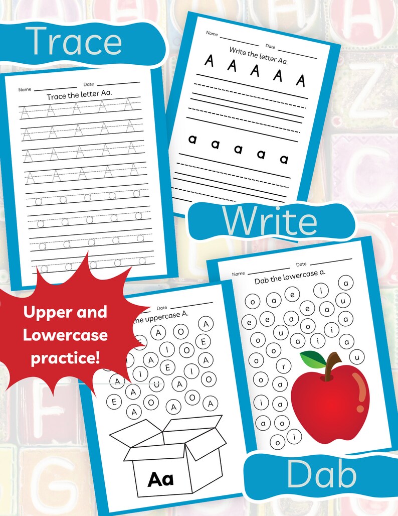 Letter of the Week Worksheets Printable, Alphabet Busy Book, Learning ...
