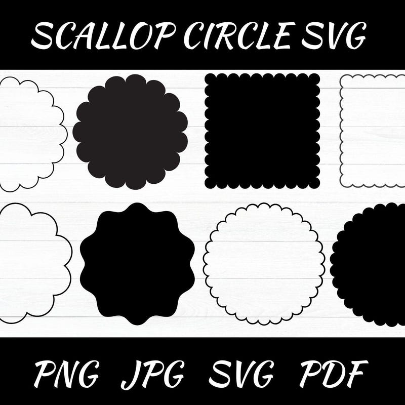 Scalloped Labels - Etsy