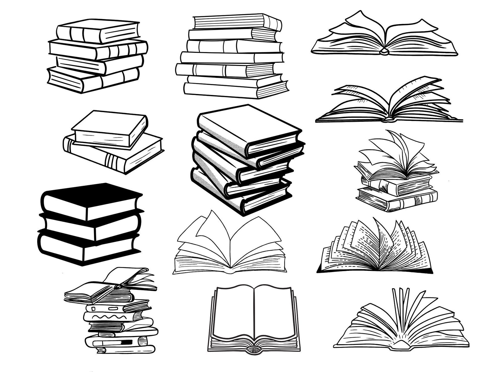 Books SVG Bundle: School & Book Club Designs (cut File) - Etsy