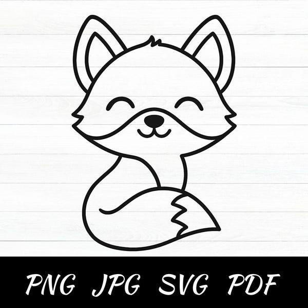 Baby Fox Svg - Etsy