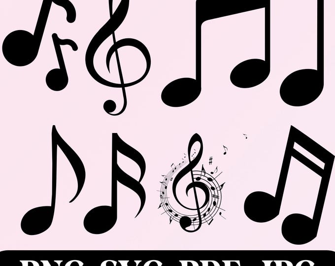 Music Notes SVG, Musical Notes Clipart Png, Digital Download, Cricut ...