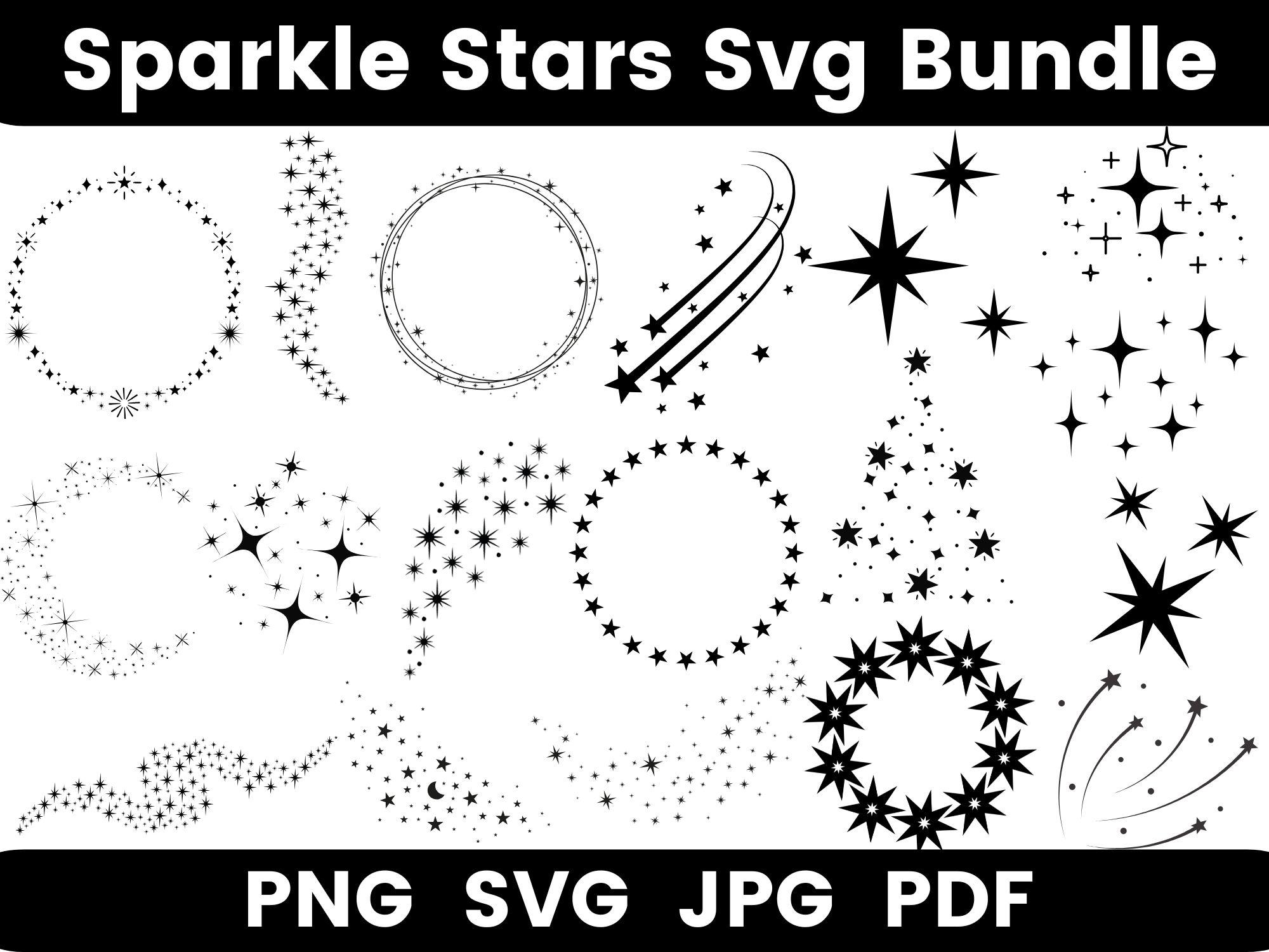 Sparkle Stars SVG Bundle: Cricut & Silhouette Cut Files (instant ...