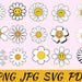Retro Daisy Flower SVG Clipart: Cricut Silhouette Cut File (digital ...
