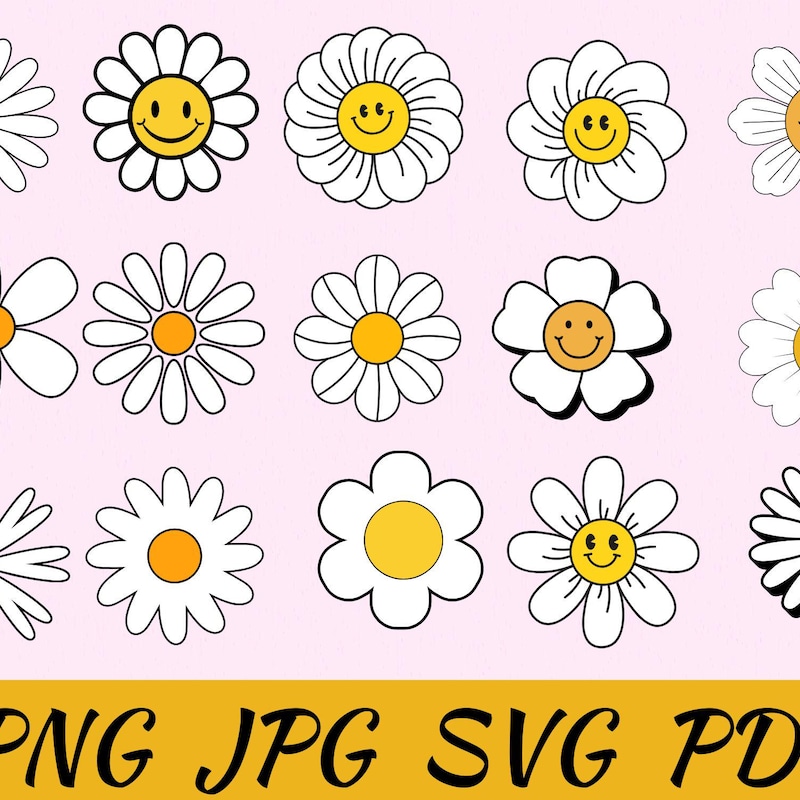 Daisy Flower Svg - Etsy