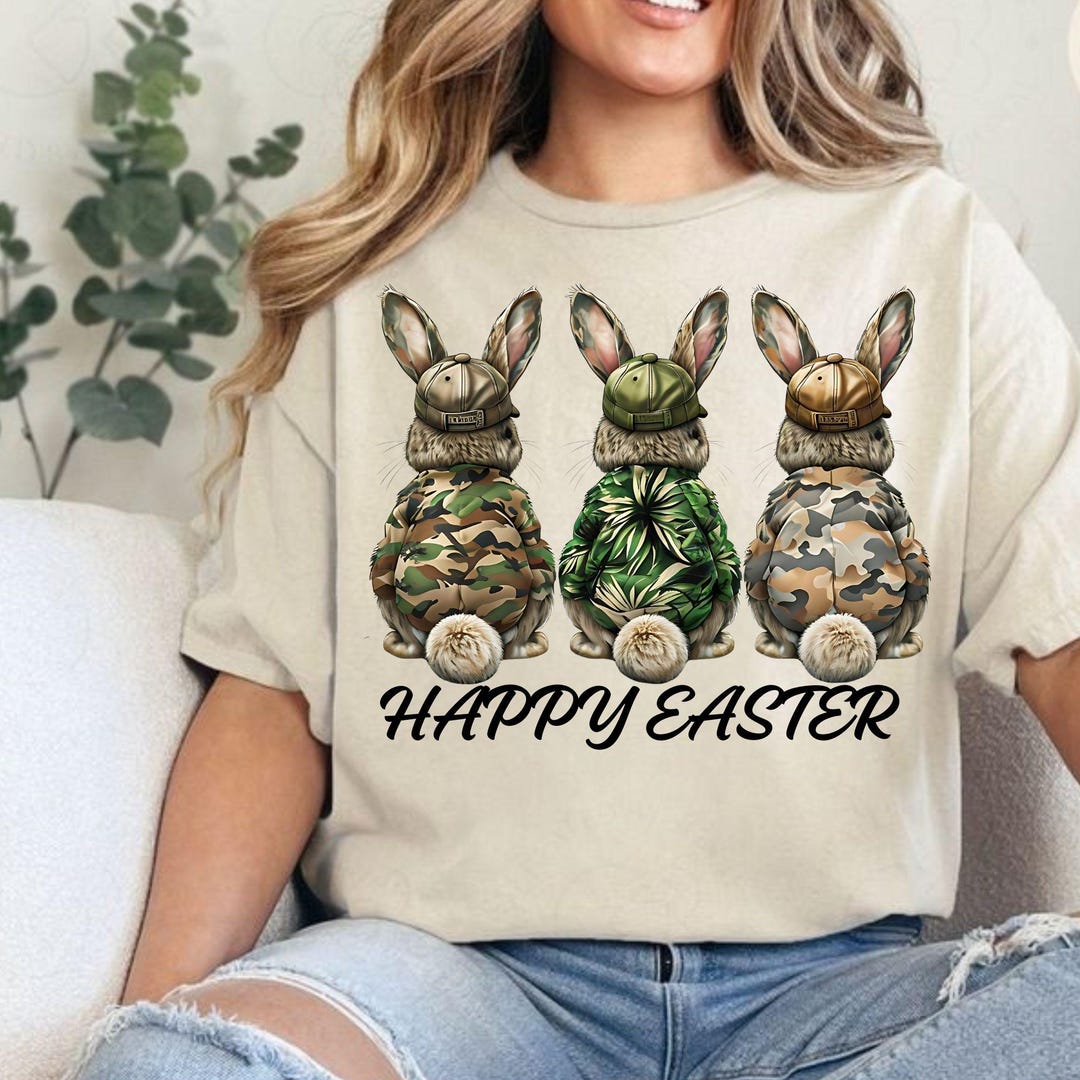 Camo Easter Bunny PNG: Egg Hunter Doodle (digital Download) - Etsy