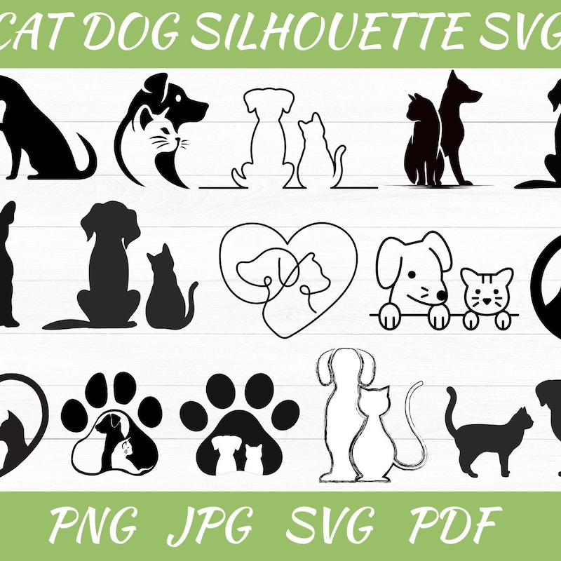 Cat Dog High Five - Etsy UK