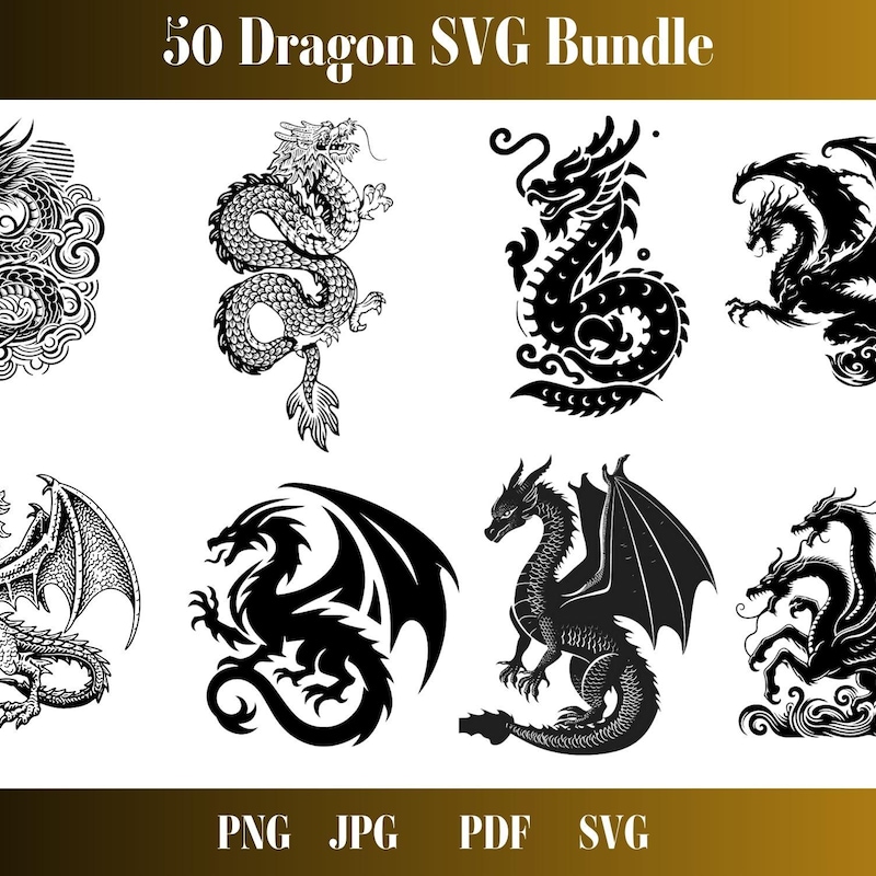 Dragon Svg - Etsy